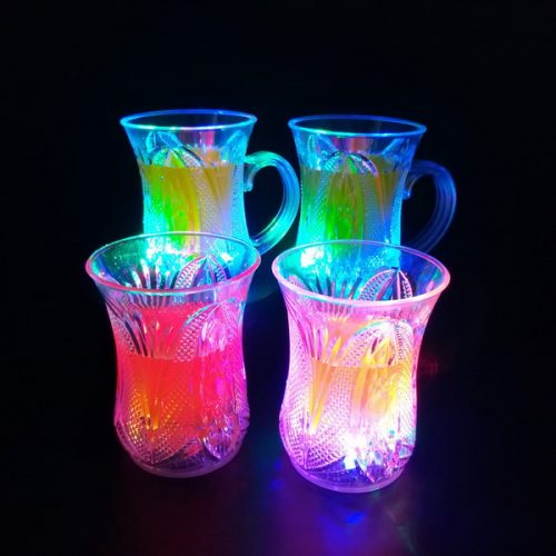 5oz led inductive rainbow color flashing light cup - Party supplier of ...